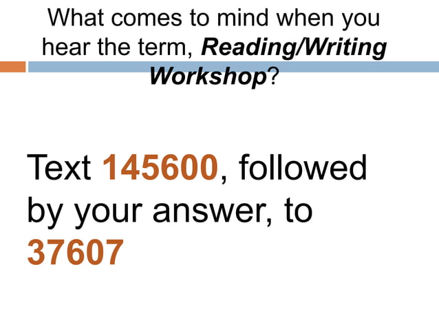 Readers writers workshop | PPTX | Homework and Study | Education