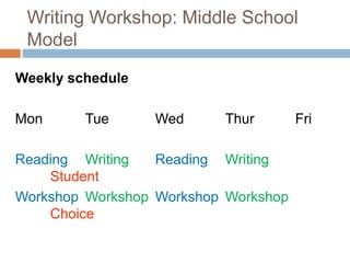 Readers writers workshop | PPTX