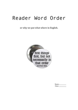 Reader wordorder | PDF