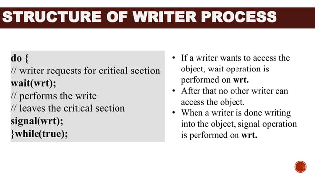 Reader/writer problem | PPT