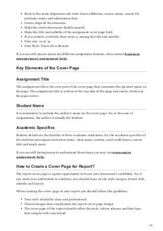 Top Assignment Cover Page Ideas | PDF
