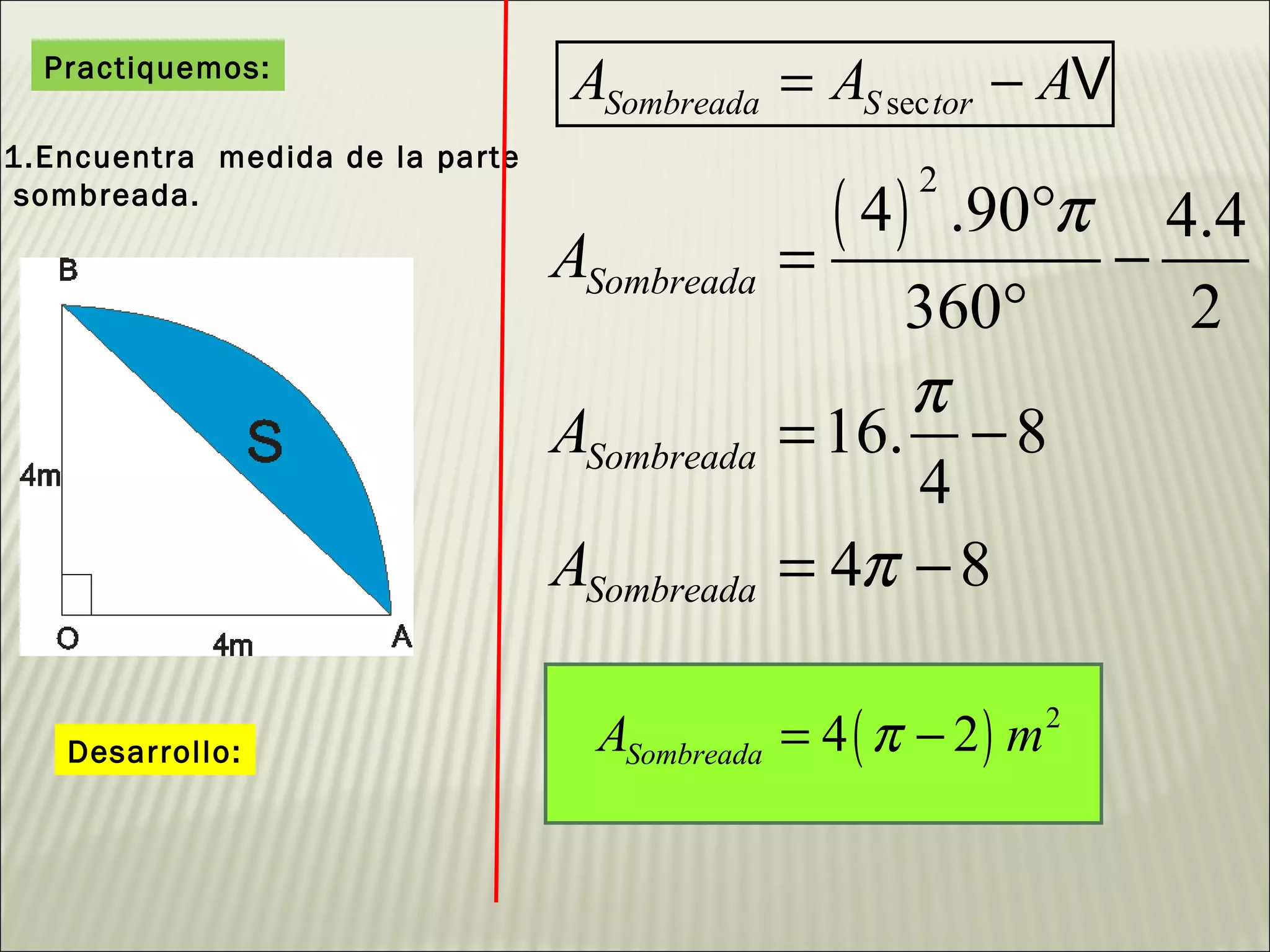 áRea de un círculo ysector circular | PPT