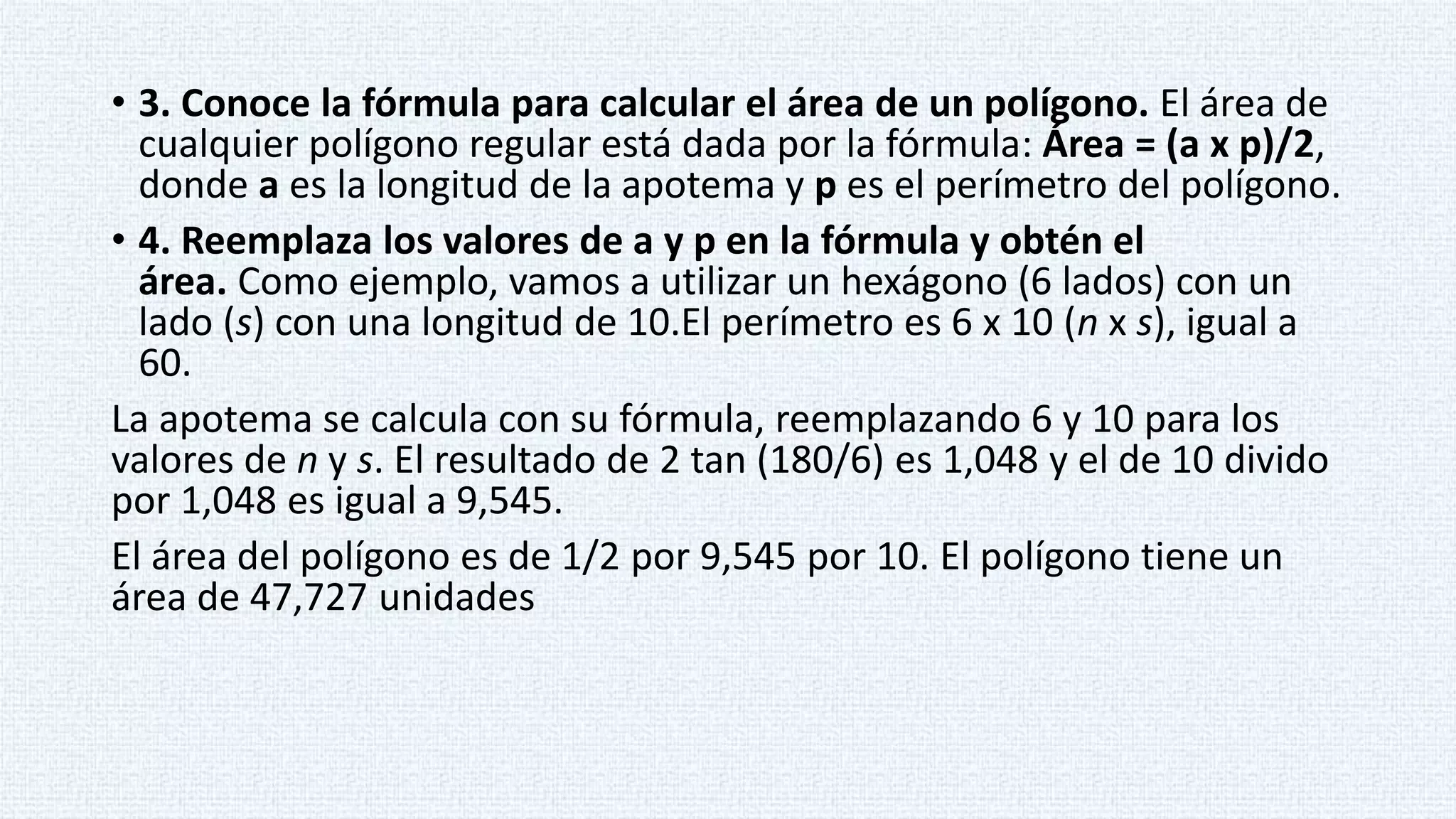 áRea de un polígono regular | PPTX