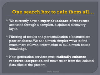 Library Services in an Age of Super-abundant Information | PPS