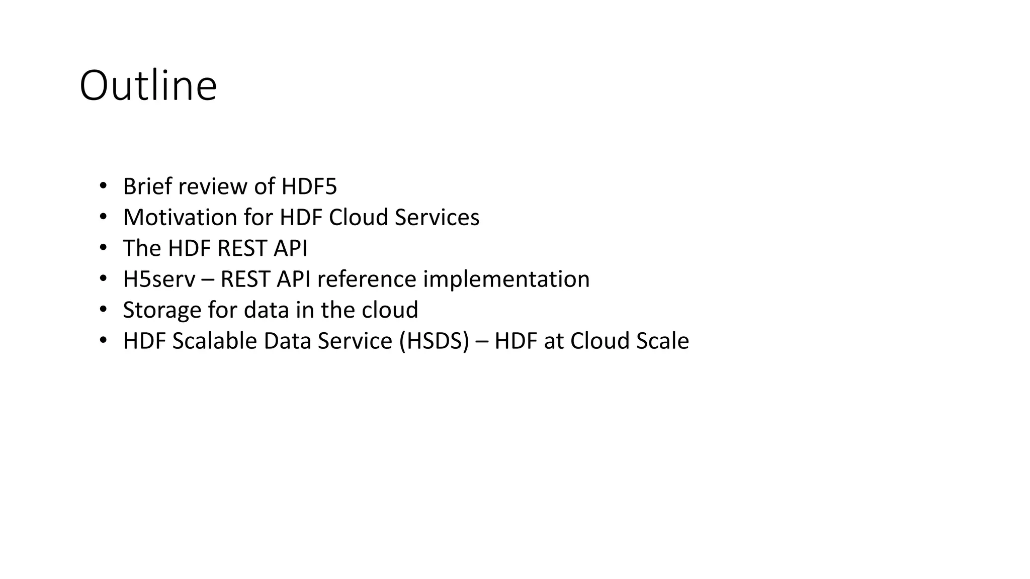 HDF Cloud Services | PPT