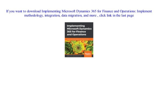PDF Télécharger microsoft dynamics 365 implementation methodology Gratuit PDF | PDFprof.com