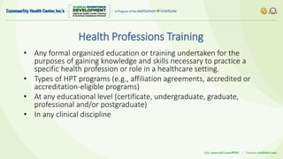 Readiness to Train Assessment Tool™ - National Launch | PPT