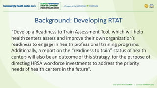 Readiness to Train Assessment Tool™ - National Launch | PPT