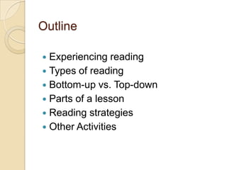 Reading: Comprehension, Strategies and Activities | PPTX