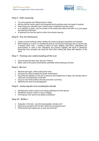 Reading 10 steps to being a better reader - ce | PDF | Educational ...