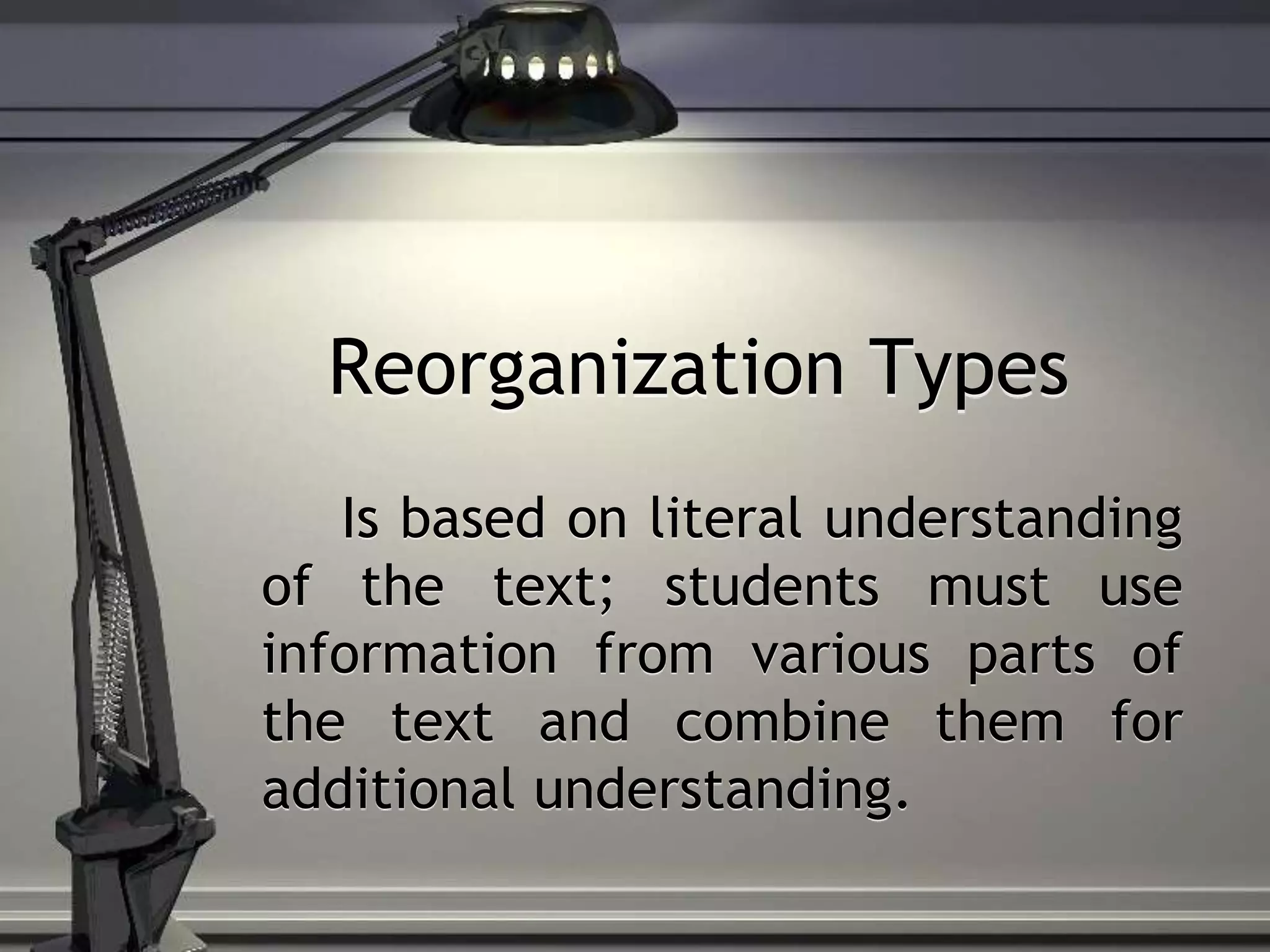 Reading - Types of Comprehension | PPT