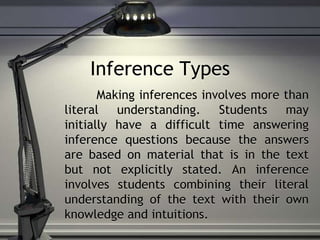 Reading - Types of Comprehension | PPT