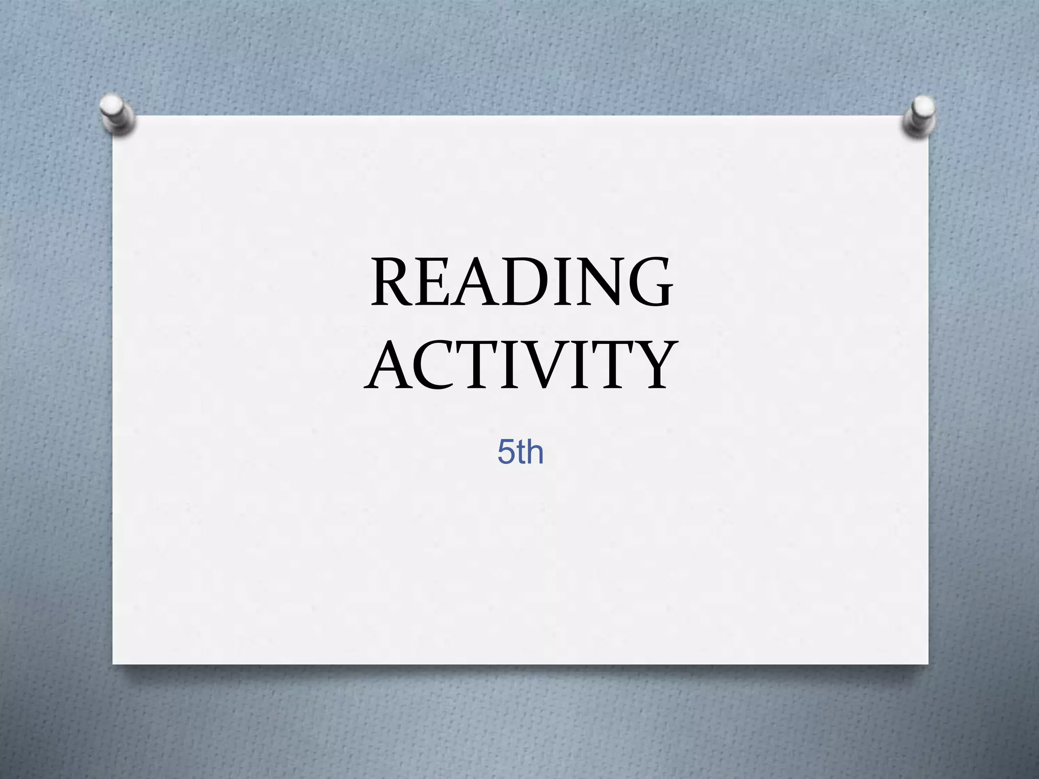Reading | PPTX
