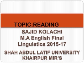 Reading | PPTX