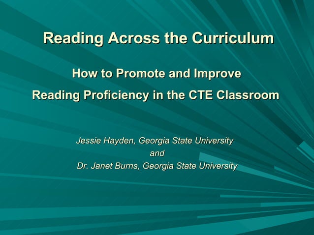 Reading Across The Curriculum | PPT | Educational Assessment | Education