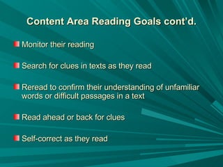 Reading Across The Curriculum | PPT