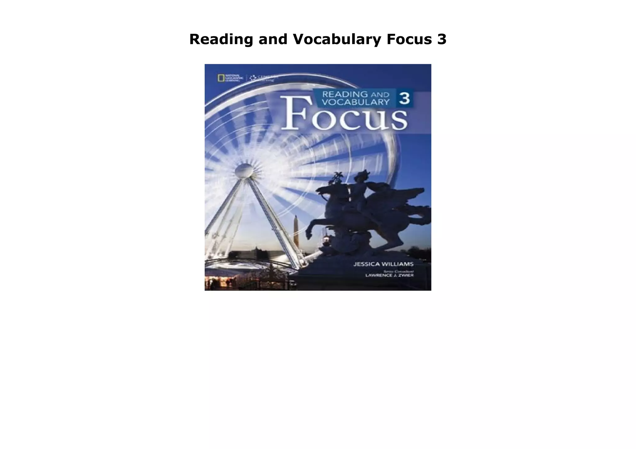 Reading and Vocabulary Focus 3 | PDF
