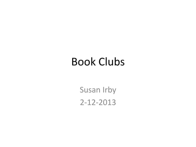 Reading book club | PPTX