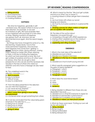 READING-COMPREHENSION in English Reviewer | PDF