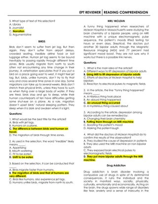 READING-COMPREHENSION in English Reviewer | PDF