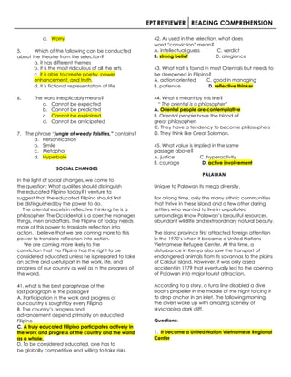 READING-COMPREHENSION in English Reviewer | PDF