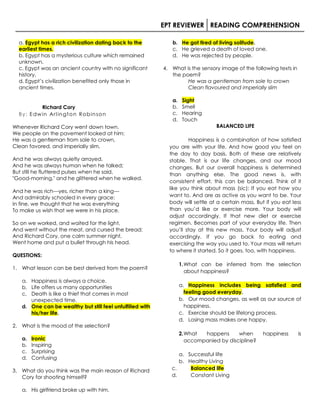 READING-COMPREHENSION in English Reviewer | PDF