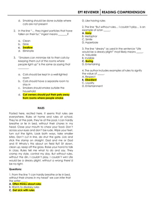 READING-COMPREHENSION in English Reviewer | PDF