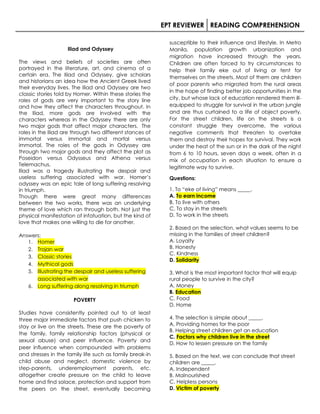 READING-COMPREHENSION in English Reviewer | PDF