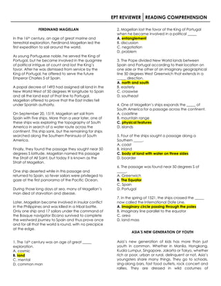 READING-COMPREHENSION in English Reviewer | PDF