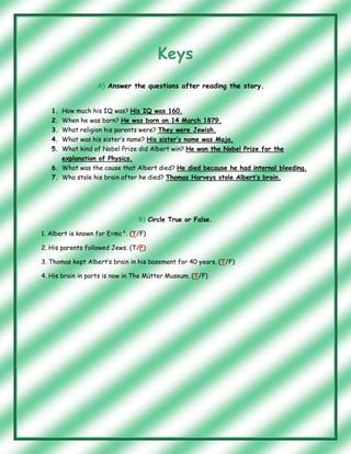 reading-comprehension-albert-einstein-reading-comprehension-exercises ...