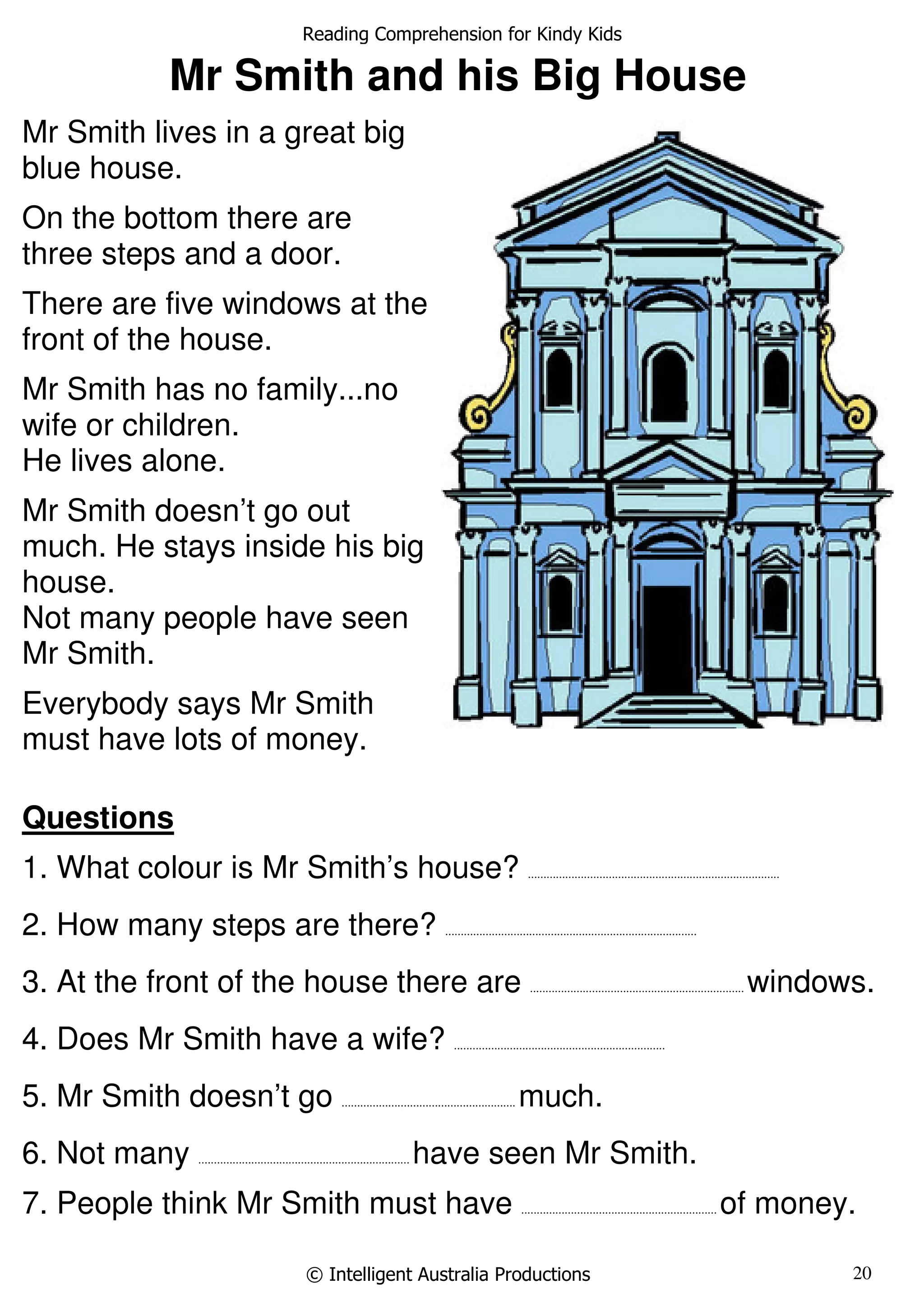 Reading comprehension-for-kindy-kids | PDF