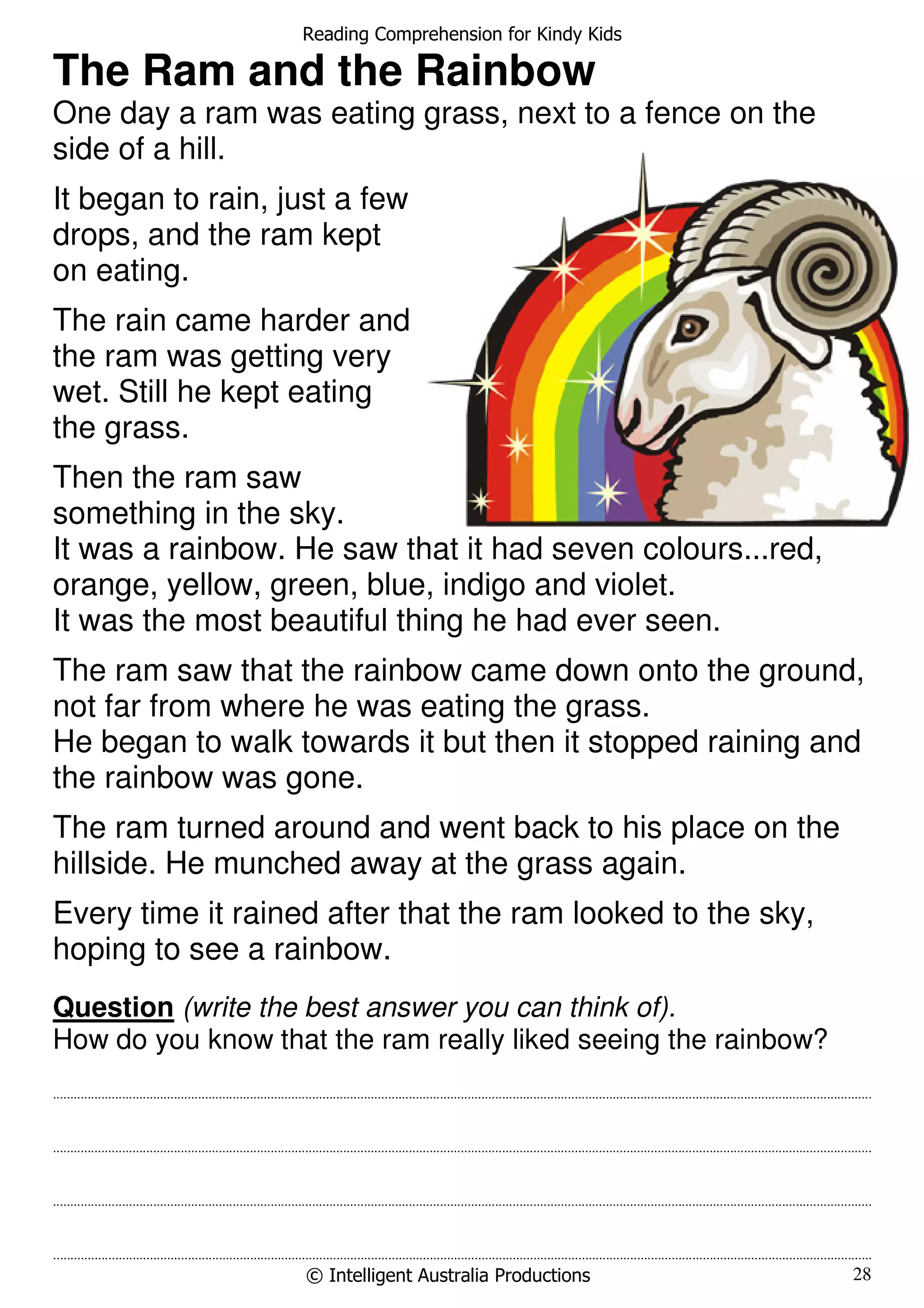 Reading comprehension-for-kindy-kids | PDF