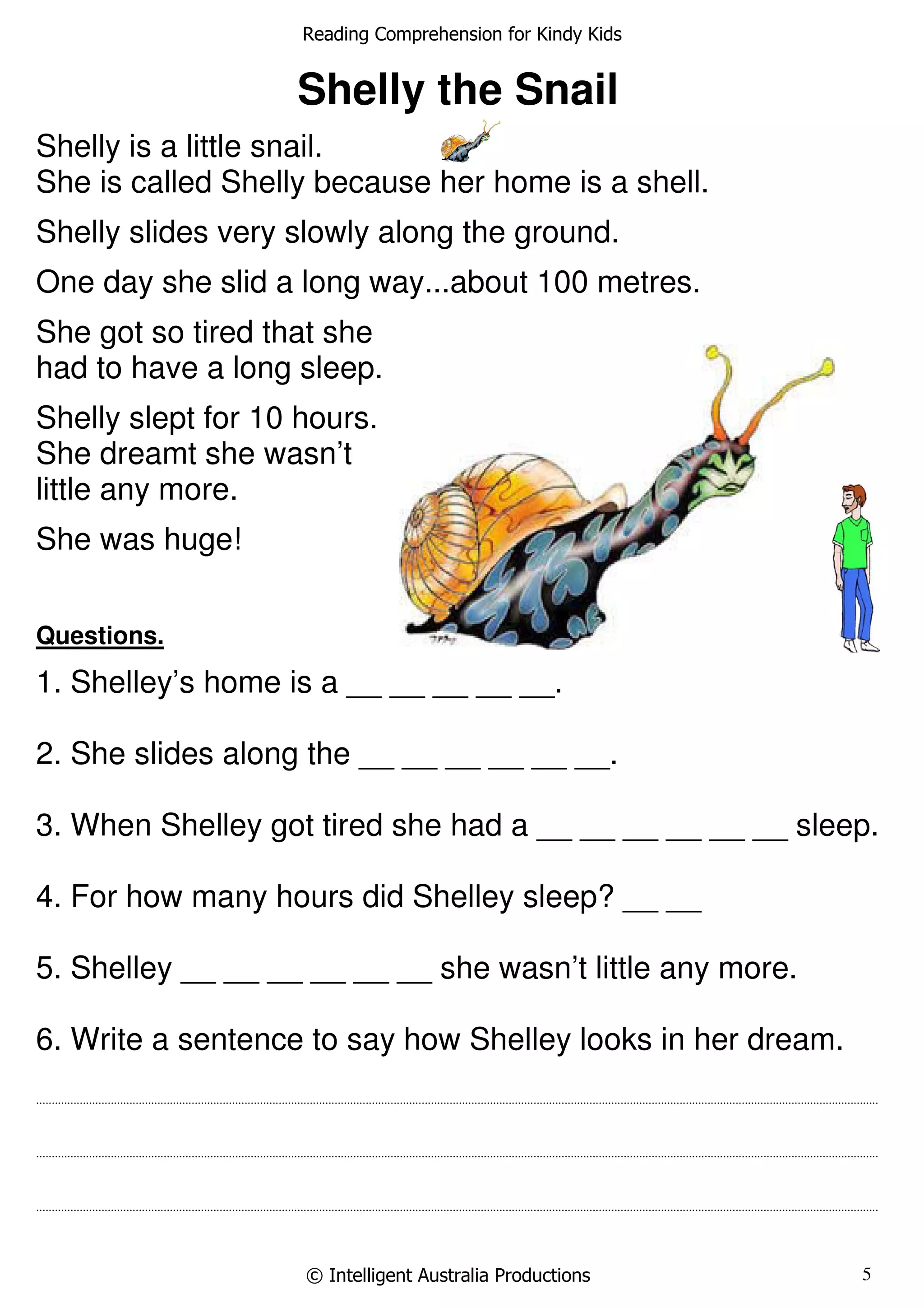 Reading comprehension-for-kindy-kids | PDF
