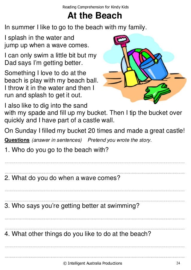 Reading Comprehension Year 4 Reading Comprehension Year 4