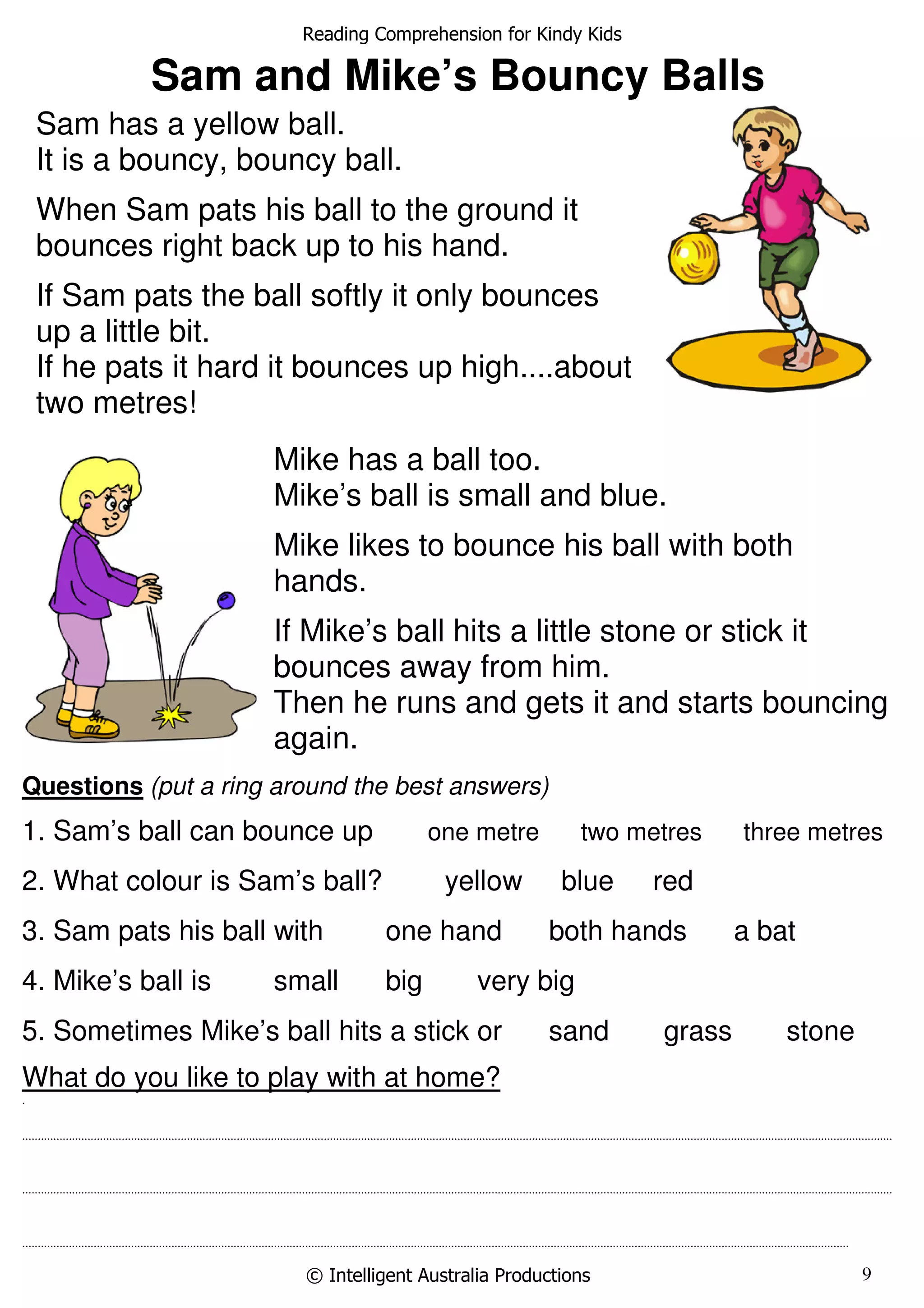 Reading comprehension-for-kindy-kids | PDF