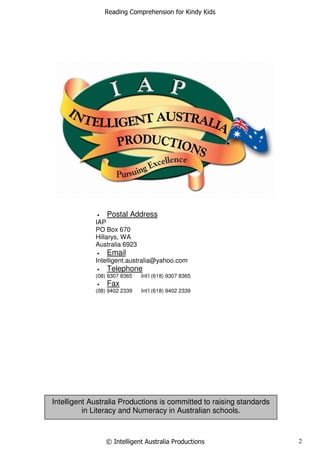 Reading comprehension-for-kindy-kids | PDF