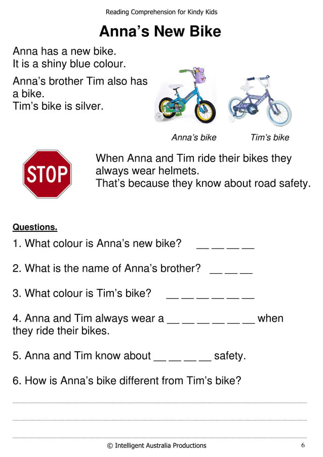 Reading comprehension-for-kindy-kids | PDF