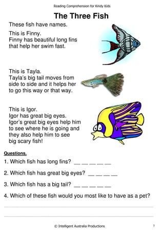 Reading comprehension-for-kindy-kids | PDF