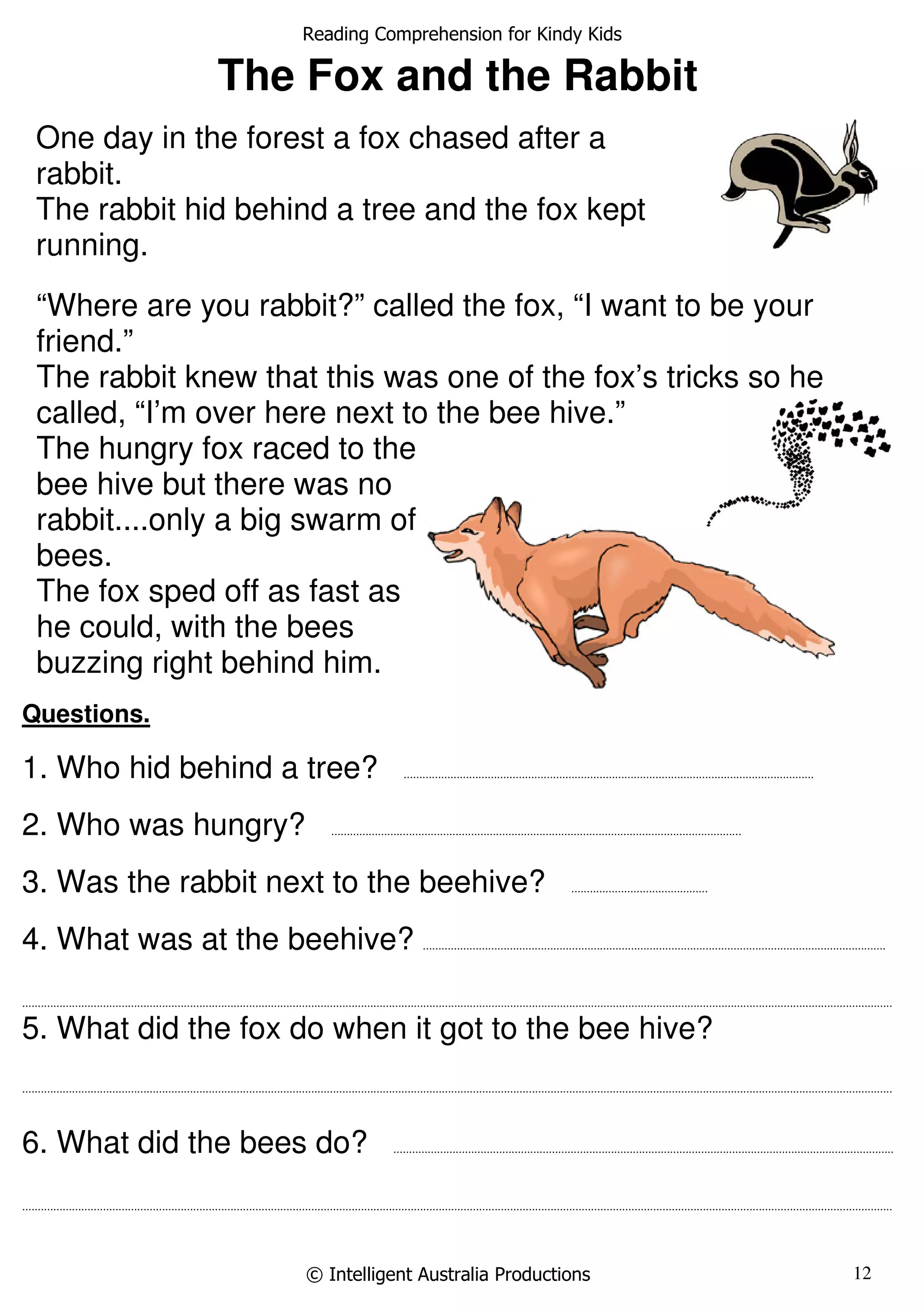 Reading comprehension-for-kindy-kids | PDF