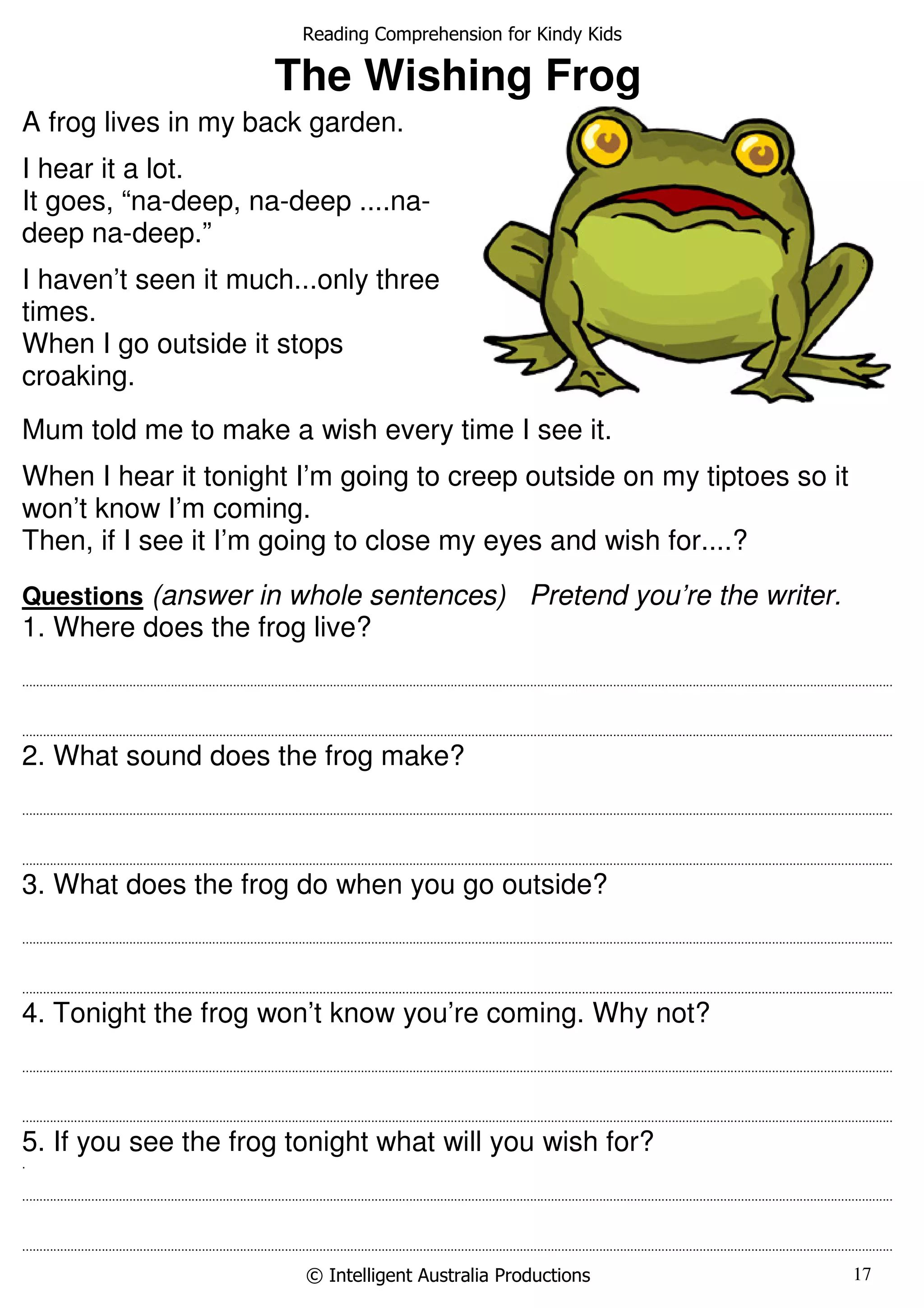 Reading comprehension-for-kindy-kids | PDF