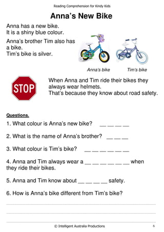 Reading comprehension-for-kindy-kids | PDF