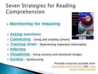 Reading Comprehension: The Mosaic of Thought | PPTX | Educational ...