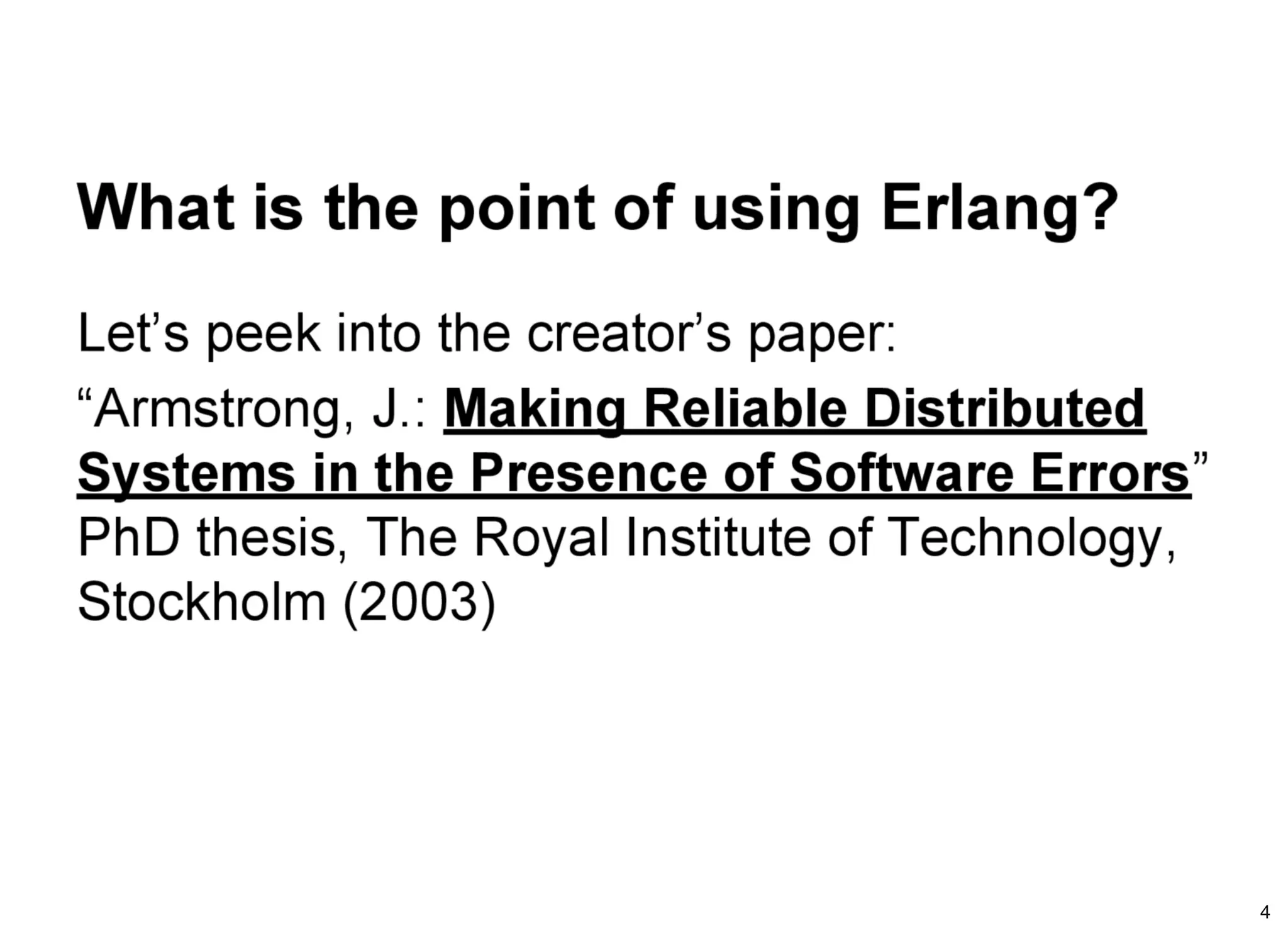 Reading Joe Armstrong's Erlang paper | PDF