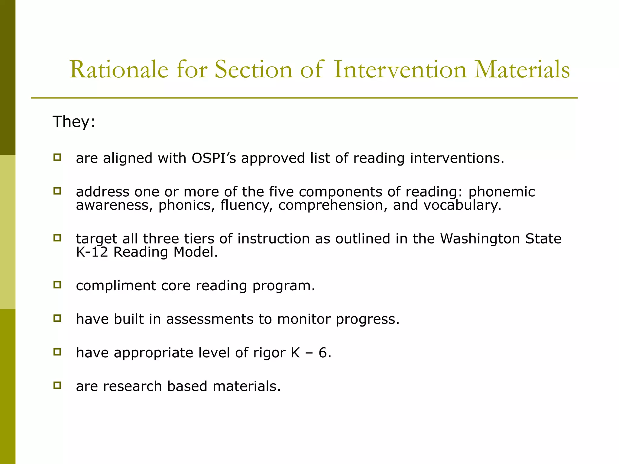 Reading Interventions | PPT