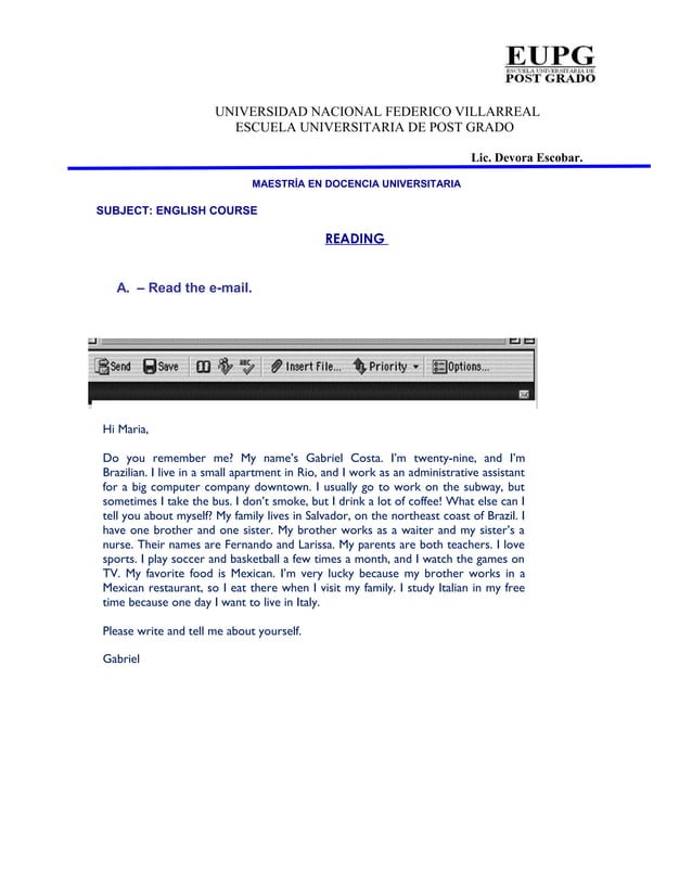 Introducing Myself-READING | PDF