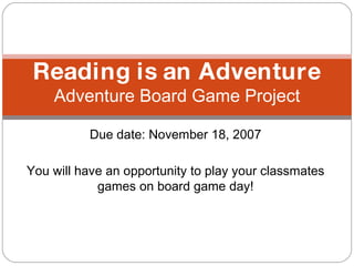 Reading Is An Adventure | PPT