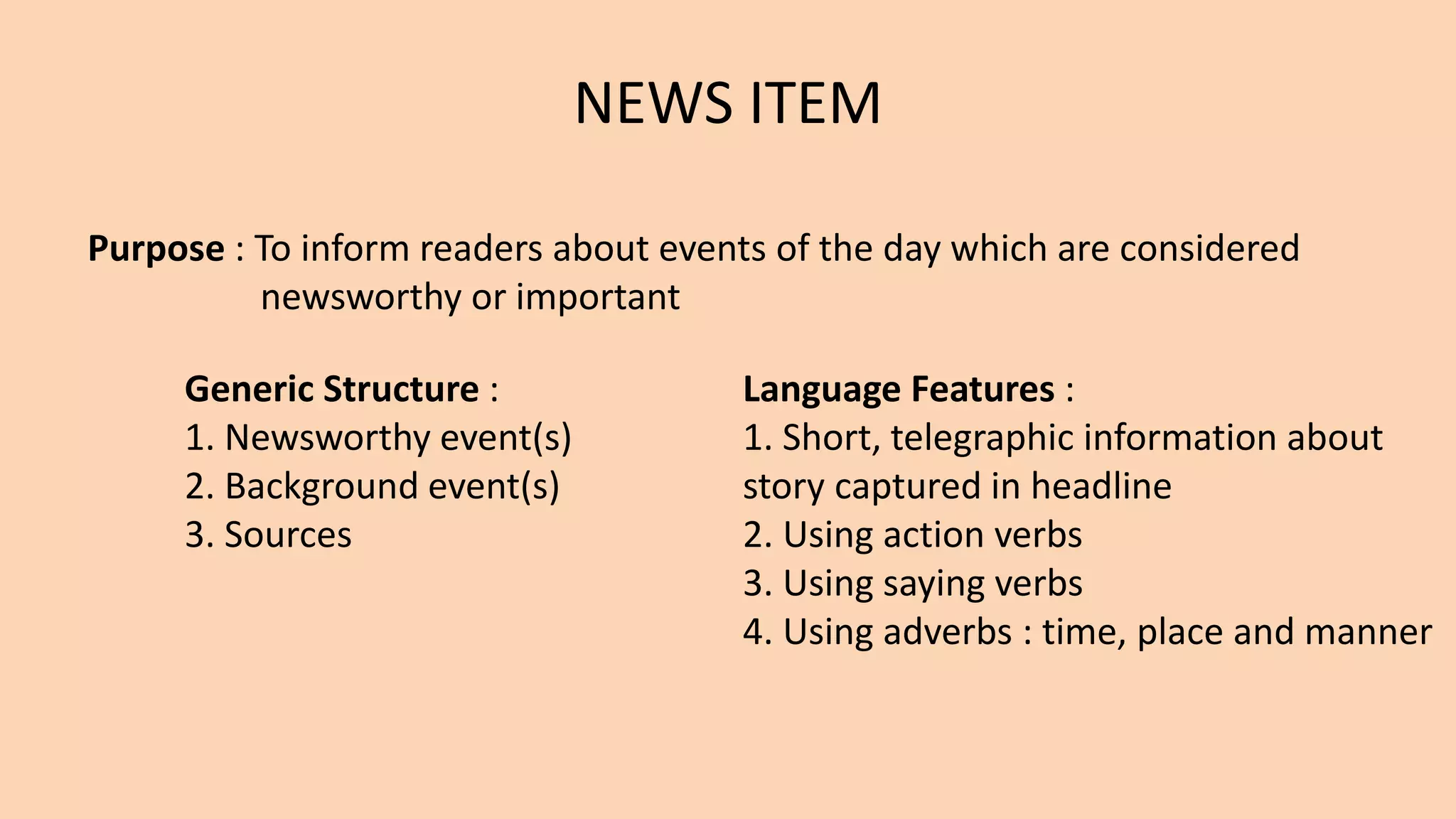 Reading - jenis-jenis text bacaan | PPT