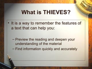 Reading Nonfiction Like Thieves | PPT