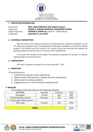 Reading-Proposal grade 10.docx