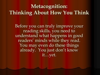 Reading-Strategies-Thinking-About-How-You-Read.ppt | Education